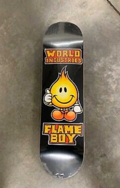 WORLD INDUSTRIES Skateboards SOLID GOLD FLAME BOY DECK-8.25 FLAMEBOY ...